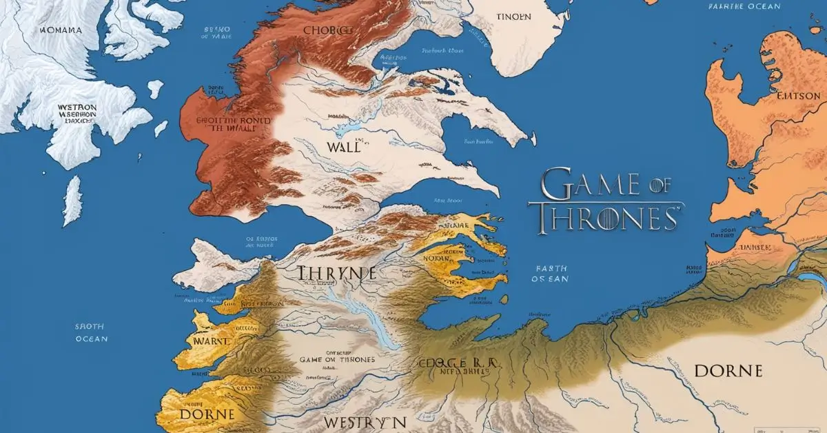 Game of Thrones Map: The Lands of Westeros and Essos - stromberry