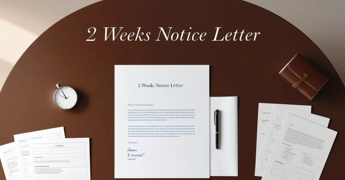 2 Week Notice Letter: A Complete Guide to Writing a Professional ...